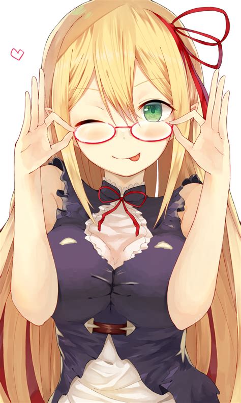 Safebooru 1girl P Absurdres Adjusting Eyewear Arisa Shadowverse