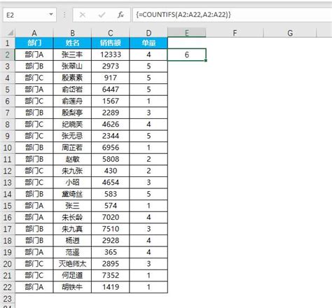Go数组去除重复countifs函数技巧之去重复值计数（思路分析，过程详解） Csdn博客