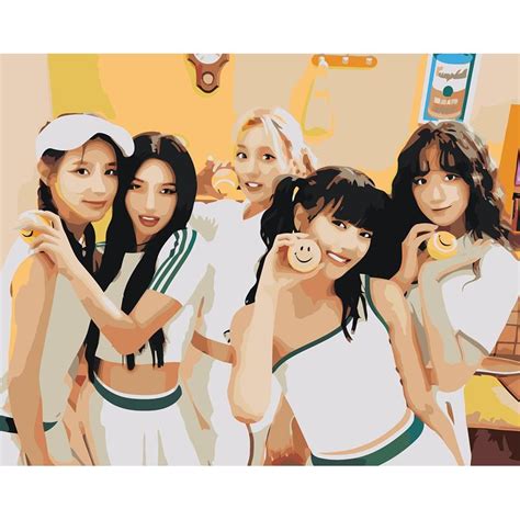Картина по номерам ЖПН на холсте с подрамником Kpop кпоп группа Gi Dle Джи Айдл 10 Раскраска