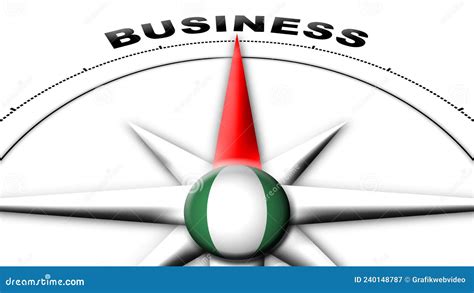 Nigeria Globe Sphere Flag And Compass Concept Business Titles â€“ 3d