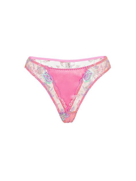 Pink Floral Thong Hello La Girl