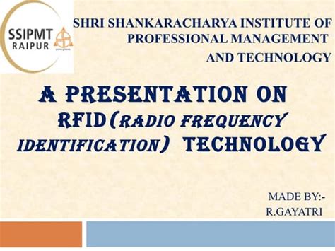 Rfid Technology Pptx Technology And Computing