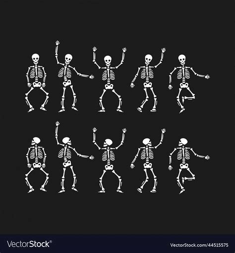 Dancing Skeleton Svg Parts Royalty Free Vector Image Dancing Skeleton Svg Parts Royalty Free Vector Image