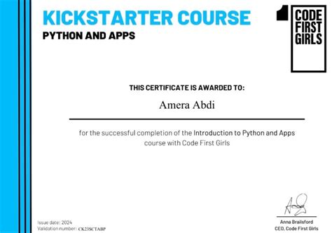 Amera Abdi On Linkedin Thrilled To Share The Successful Completion Of