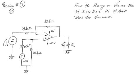 Solved Find The Range Of Values For Vs Such That Op The Chegg