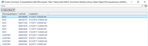 Powershell Collect Information About Installed Updates Hotfixes On