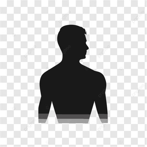 남자의 모습의 실루엣 벡터 흰색 배경에 인간 등의 단순한 검은색 아이콘 그림자 없음 작은 프레임 중앙 Png 일러스트 및