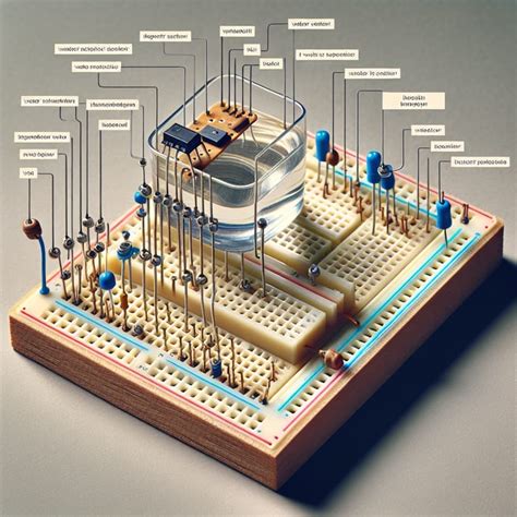 Water Level Indicator Transistor Circuit On Breadboard Ai Art