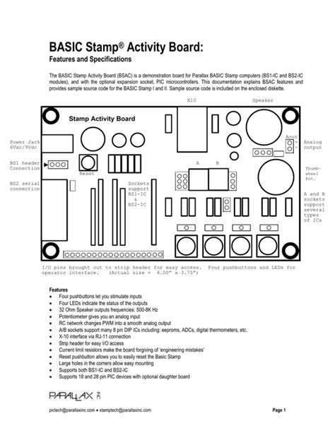 Basic Stamp® Activity Board