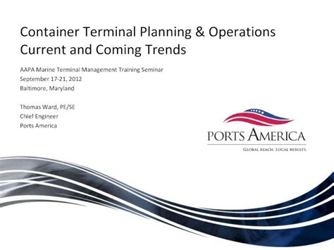 Pdf Container Terminal Planning And Operations Current … Container Terminal Planning