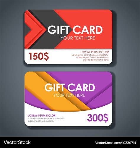T Cards In The Style Of Material Design Vector Image