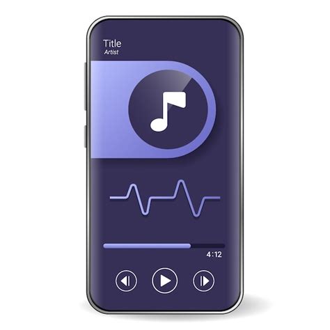 premium vector music player user interface realistic smartphone