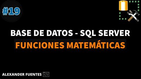 Funciones MatemÁticas Sql Server Youtube