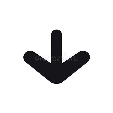A Black Arrow Pointing Downward Designed With A Bold Solid Shape The Arrow Stock Illustration