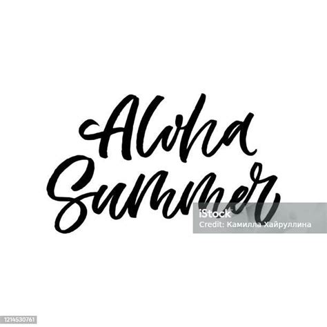 손으로 그린 레터링 카드입니다 비문 알로하 여름 인사말 카드 포스터 티셔츠 배너 인쇄 초대장을위한 완벽한 디자인 T 셔츠에 대한 스톡 벡터 아트 및 기타 이미지 Istock