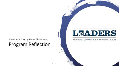 Program Reflection Presentation Ppt