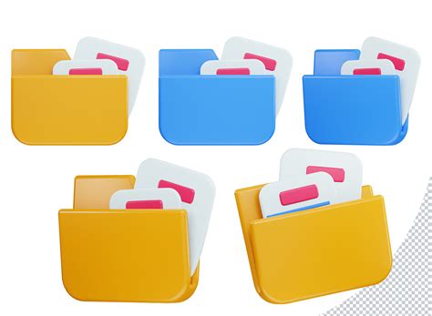 Folder And Document 3d Vector Icon Graphic By Crop3dbusiness · Creative Fabrica