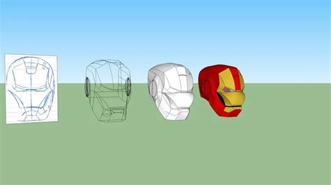 Iron Man Helmet Drawing
