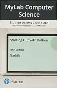 Mylab Programming With Pearson Etext Access Card For Starting Out