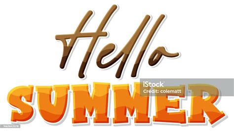 포스터 또는 배너 디자인을 위한 안녕하세요 여름 텍스트 0명에 대한 스톡 벡터 아트 및 기타 이미지 0명 공란 날씨 Istock