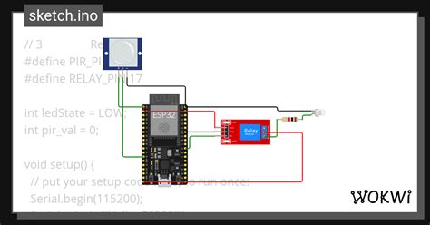 Led Blink With Btnorpirrelay Wokwi Esp32 Stm32 Arduino Simulator