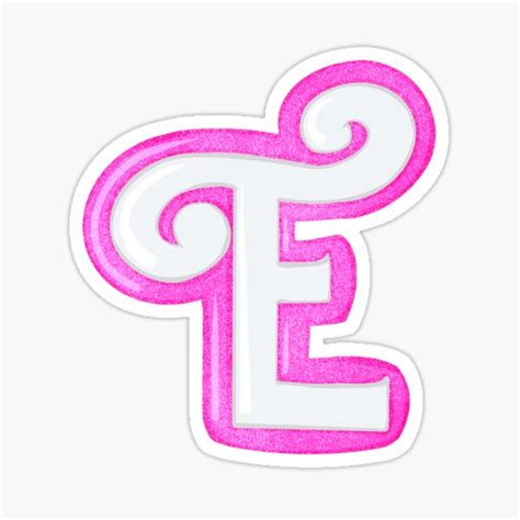 Barbie Initial E Sticker For Sale By Laceyjae Redbubble