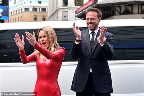 Amanda Holden Squeezes Into A Sexy Red Latex Dress For Hearts Make Me