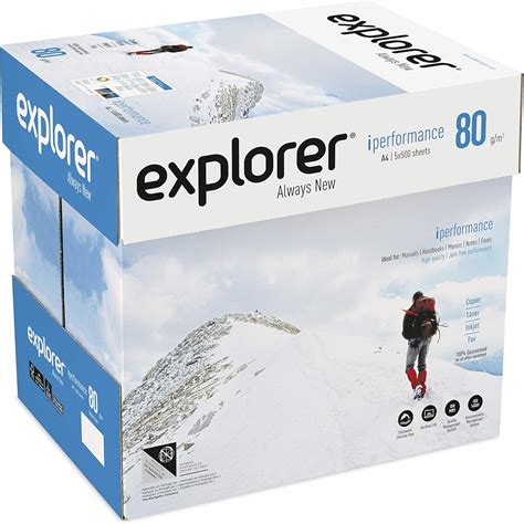 Explorer Multipurpose White Paper A4 80g 5 Packs 2500 Sheets