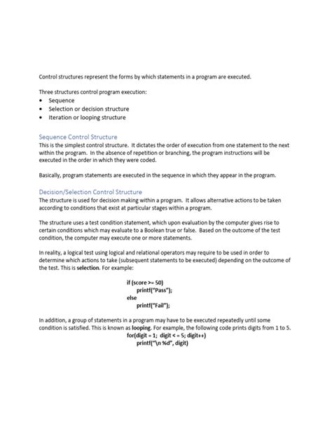 Lecture 5 Control Structures Pdf Control Flow Software Engineering