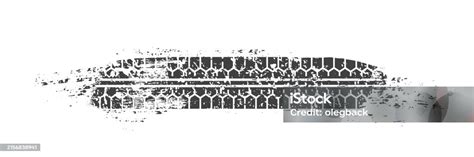 타이어 트랙 자동차 자전거 오토바이 타이어 마크 와 그런지 효과 와 백색 배경에 고립된 도로의 휠 발자국 고무 보호 마크의