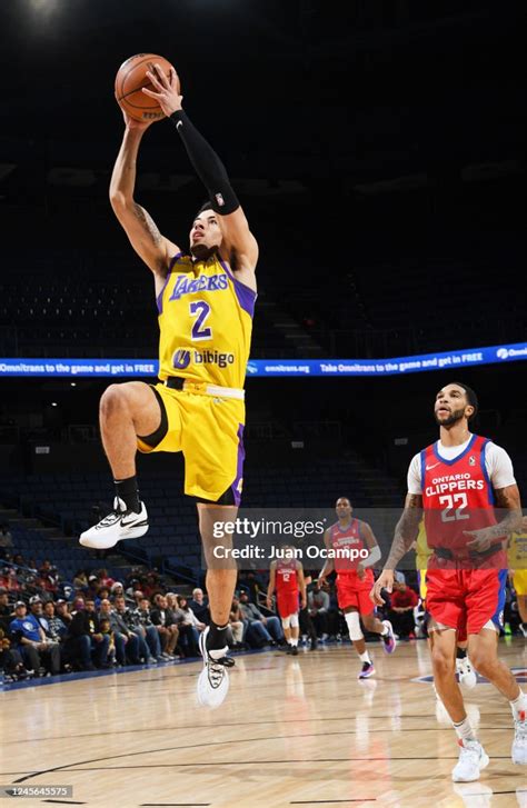 Scotty Pippen Jr 2 Of The South Bay Lakers Goes Up For The Dunk