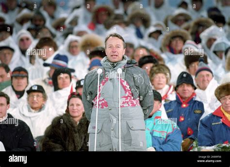 Lise Aserud Ntb Spectators Olympics Opening Ceremonies Hi Res Stock