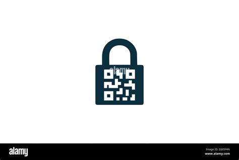 Simple Lock With QR Code Icon Logo Design Illustration Vector Stock Vector Image Art Alamy