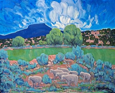 “flockin Round The Pedernal” By Greg Allen Acosta Strong Fine Art