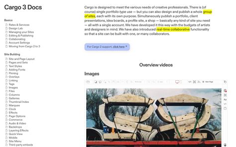 CSS And HTML Cargo 3 Docs
