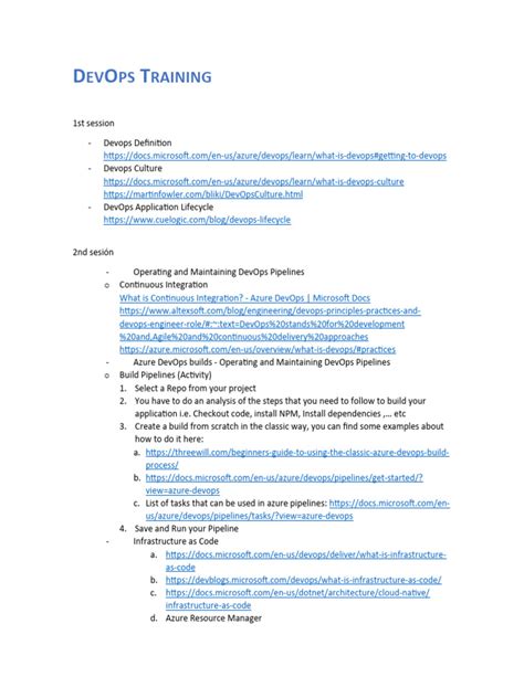Devops Trainning Pdf Software Development Process Software Design