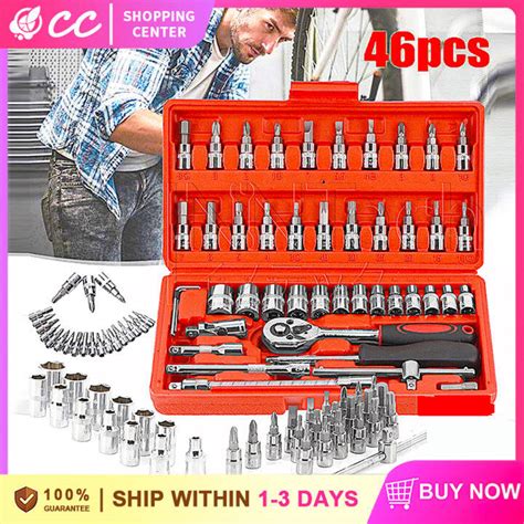 Universal Toolkit Socket Wrench Set Car And Motorcycle Tool Box Ratchet