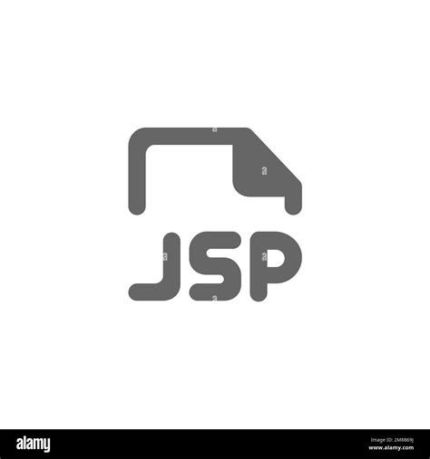 Jsp File Type Flat Icon Graphic Resource Template Vector Illustration