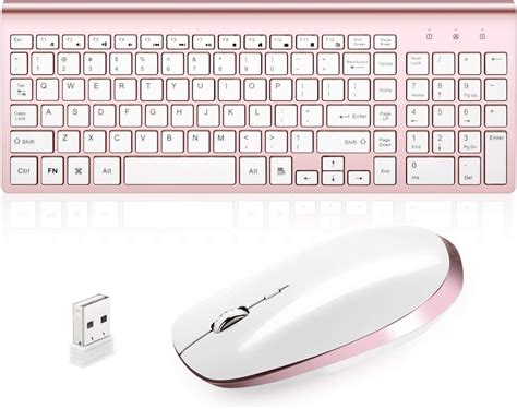 Wireless Keyboard And Mouse Set Compatible With MAC PC Laptop Windows Compact USB Full Size