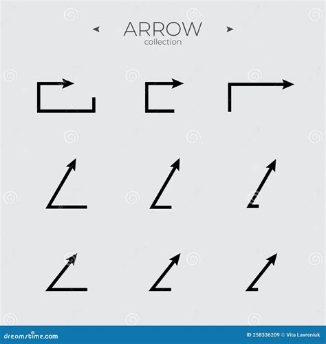 Line Arrow Icon Set Line Icons Collection Modern Vector Symbols Stock Vector Illustration