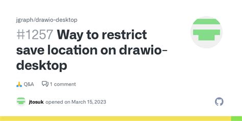 Way To Restrict Save Location On Drawio Desktop · Jgraph Drawio Desktop