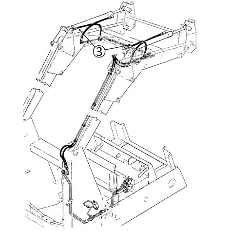 Case 1845 And 1845b Loader Bucket Bore End Hydraulic Hose Hw Part Store