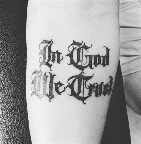 72 In God We Trust” Tattoo Patterns To Refreshen Your Faith In God
