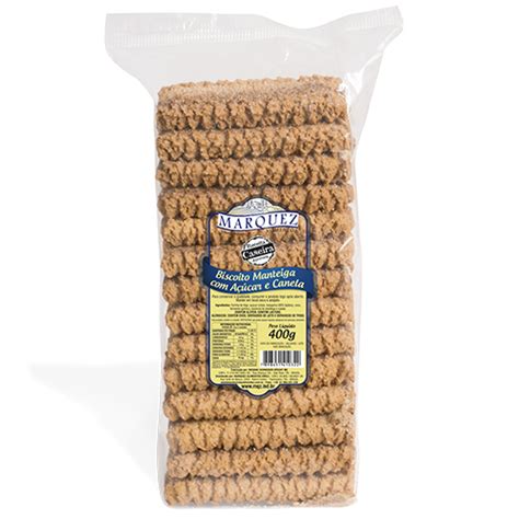 Biscoito Manteiga C AÇÚcar E Canela Marquez 400gr Banca 12