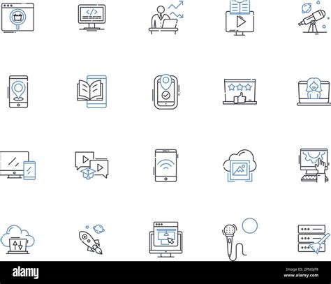 Instruments Technology Line Icons Collection Synthesizer Piano Instruments Technology Line Icons Collection Synthesizer Piano