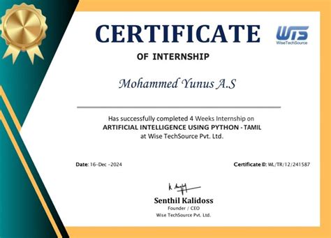 mohammed yunus a s on linkedin ai machinelearning internship artificialintelligence