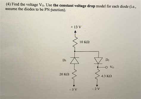 solved 4 find the voltage vo use the constant voltage