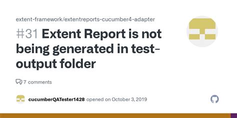extent report is not being generated in test output folder · issue 31 · extent framework