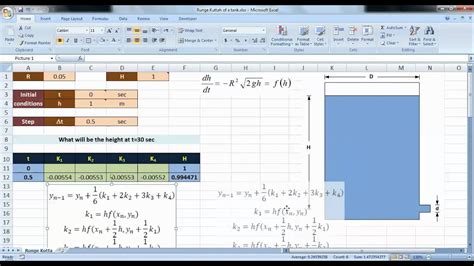 Excel For Chemical Engineers I 33 I Differential Equations 23 Youtube
