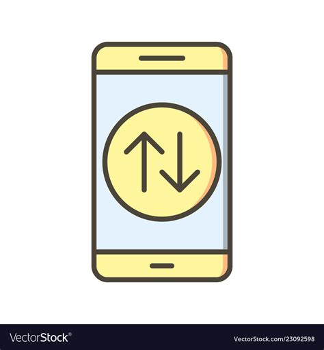 Data Connection Mobile Application Icon Royalty Free Vector